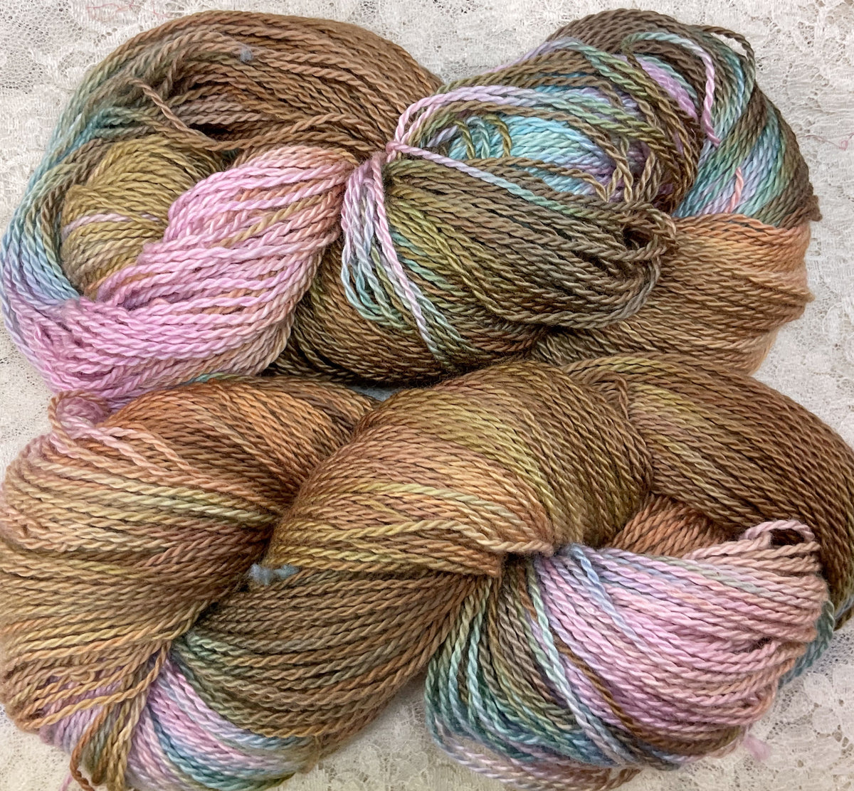 Organic Cotton Yarn 300 yds dk wt Hand Dyed Color-Rosewood- Great Adir ...