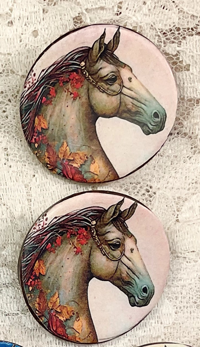 1.5” Horse pins- Handcrafted Great Adirondack Yarn – Sweet Horse Design Co